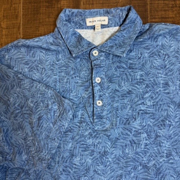 Peter Millar | Shirts | Peter Millar Polo Shirt Mens Large Blue Seaside ...